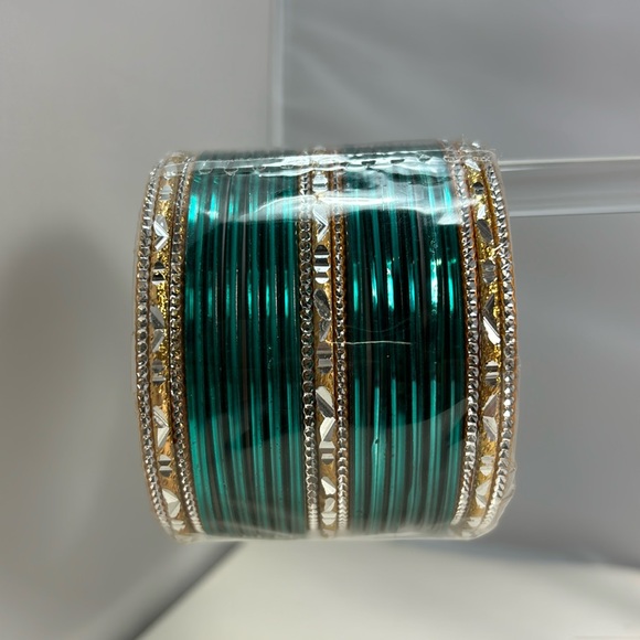 Jewelry | Indian Style Bangles Set Wedding Season Special Green And ...